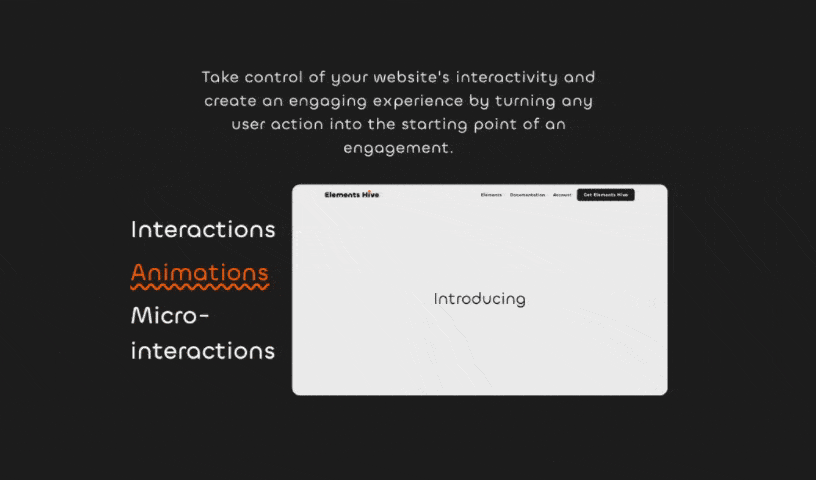 Interactions for Breakdance – Elements Hive